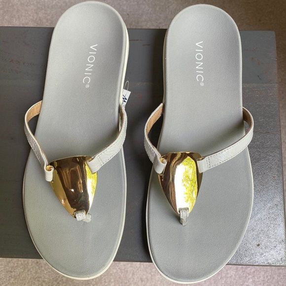 Vionic | Shoes | Vionicwomen Mirage Raysaleather Slip On Sandals New ...